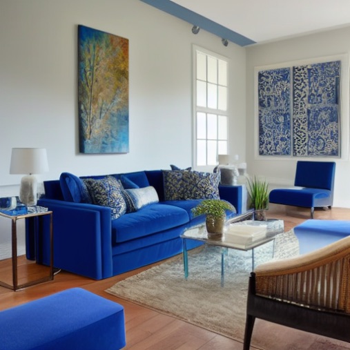 Wohnzimmer Ideen Blaues Sofa