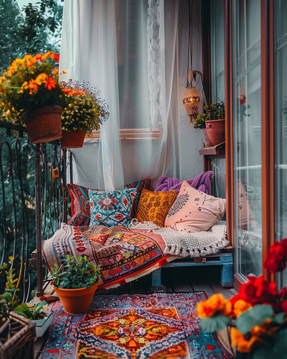 Boho-Balkon gestalten: 15 kreative Ideen