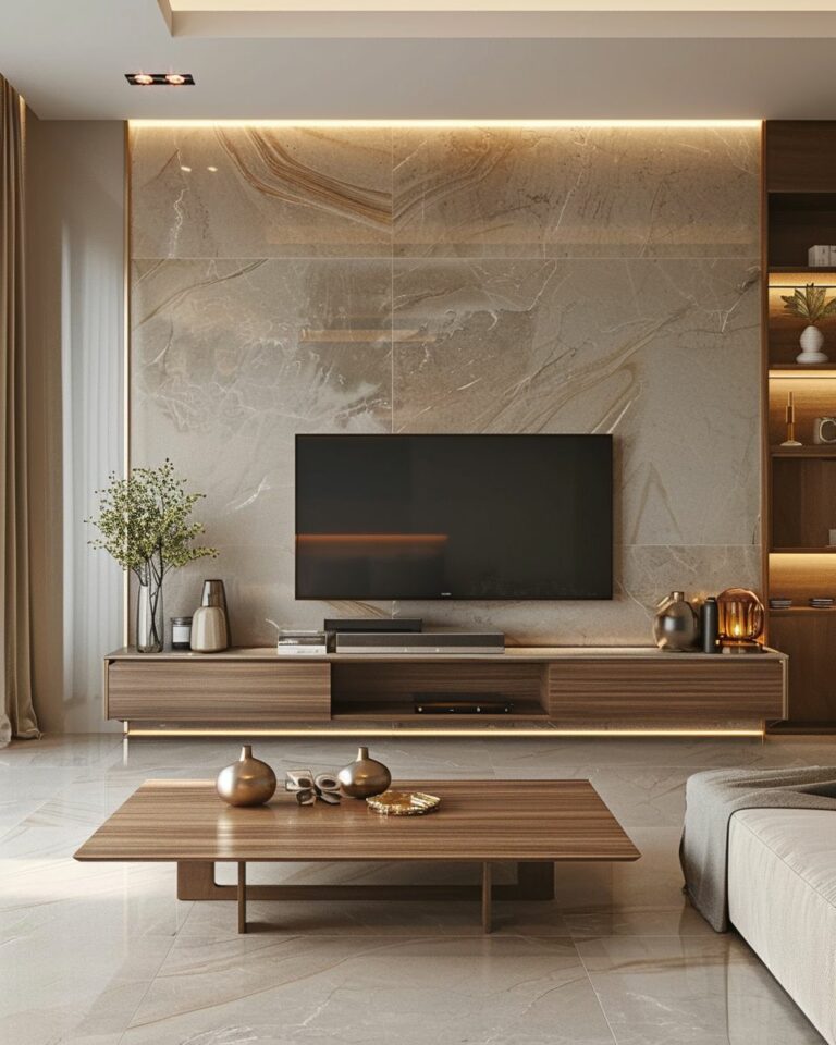 TV-Wand-Ideen für das Wohnzimmer: 14 kreative Vorschläge - Hygge and Home