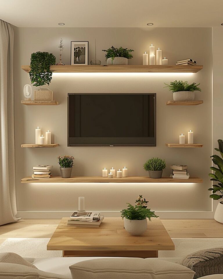 Fernsehwand im Wohnzimmer gestalten: 13 kreative Ideen - Hygge and Home