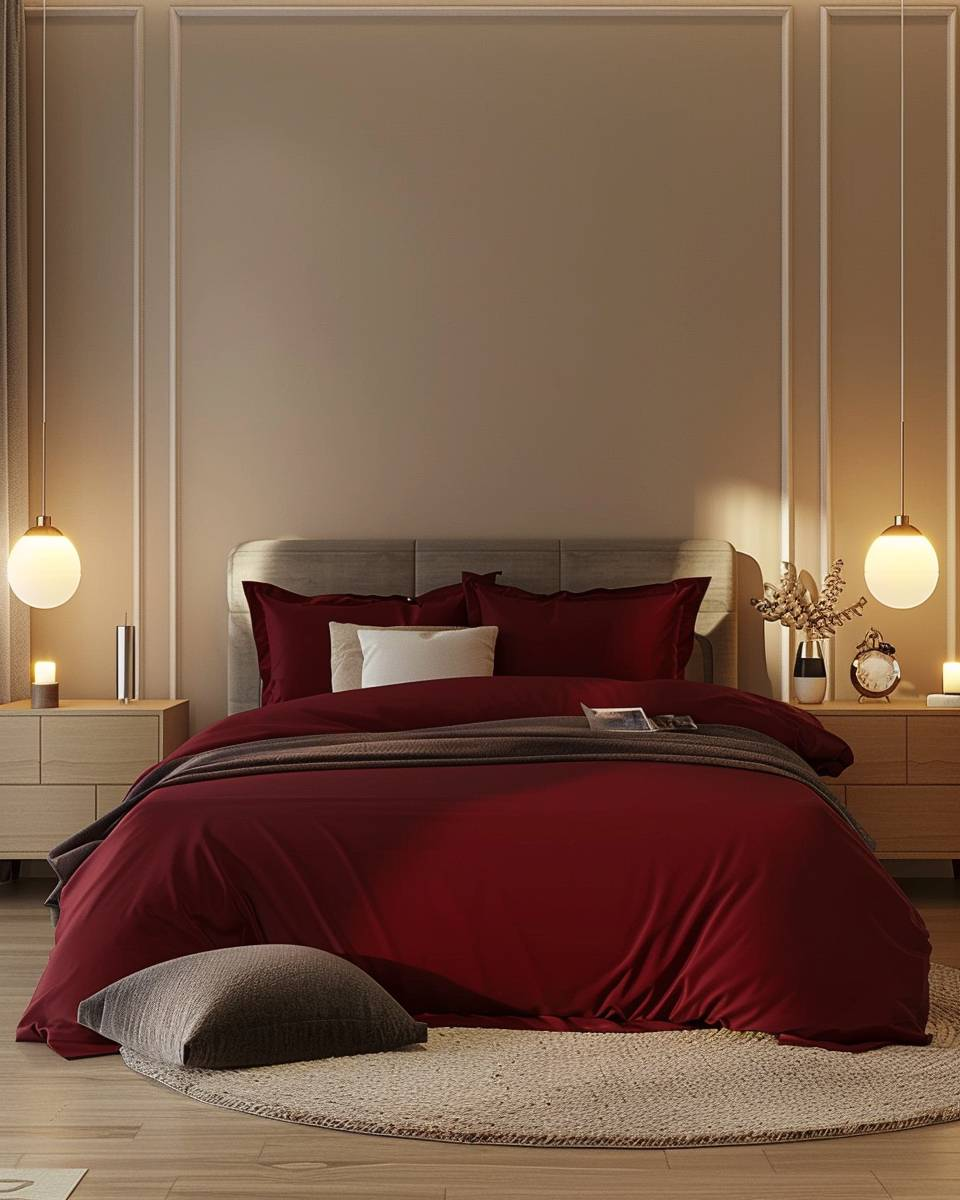 Schlafzimmer in Bordeauxrot gestalten: 20 stilvolle Ideen - Hygge and Home