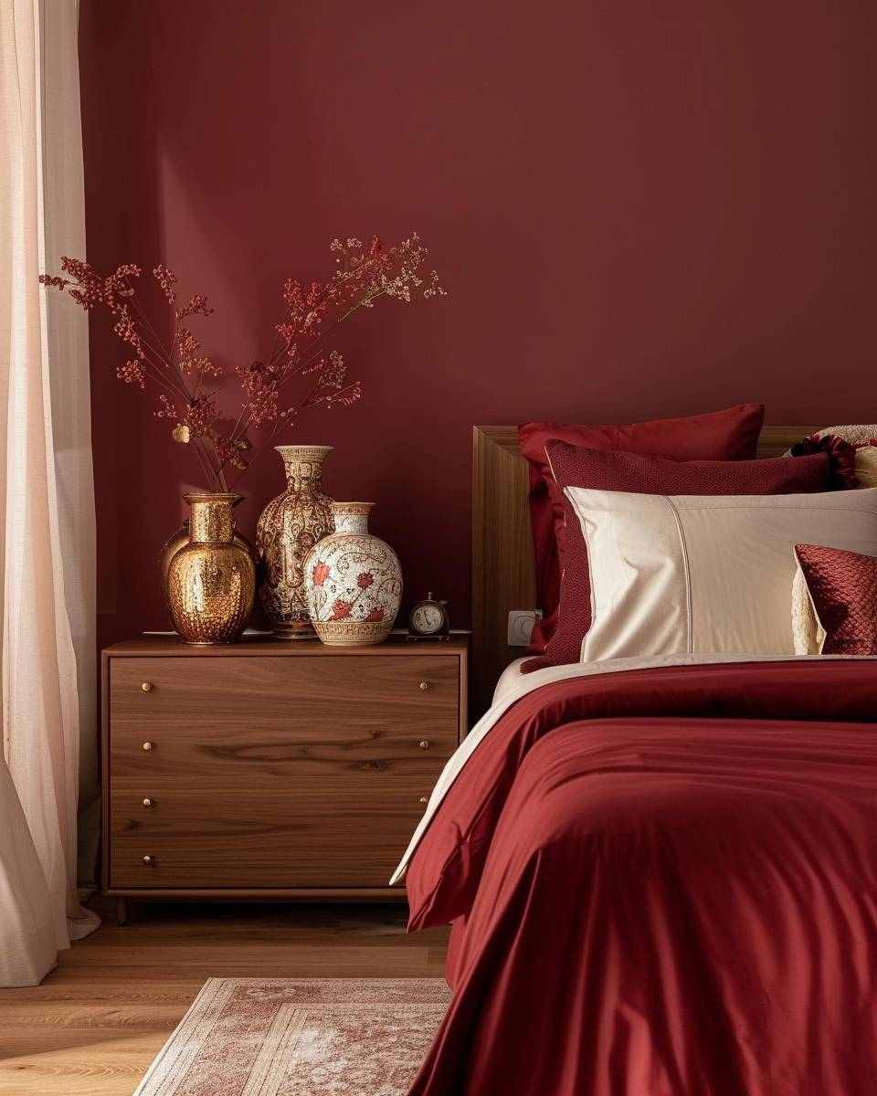 Schlafzimmer in Bordeauxrot gestalten: 20 stilvolle Ideen - Hygge and Home