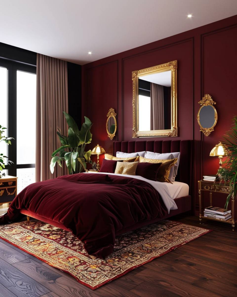 Schlafzimmer in Bordeauxrot gestalten: 20 stilvolle Ideen - Hygge and Home
