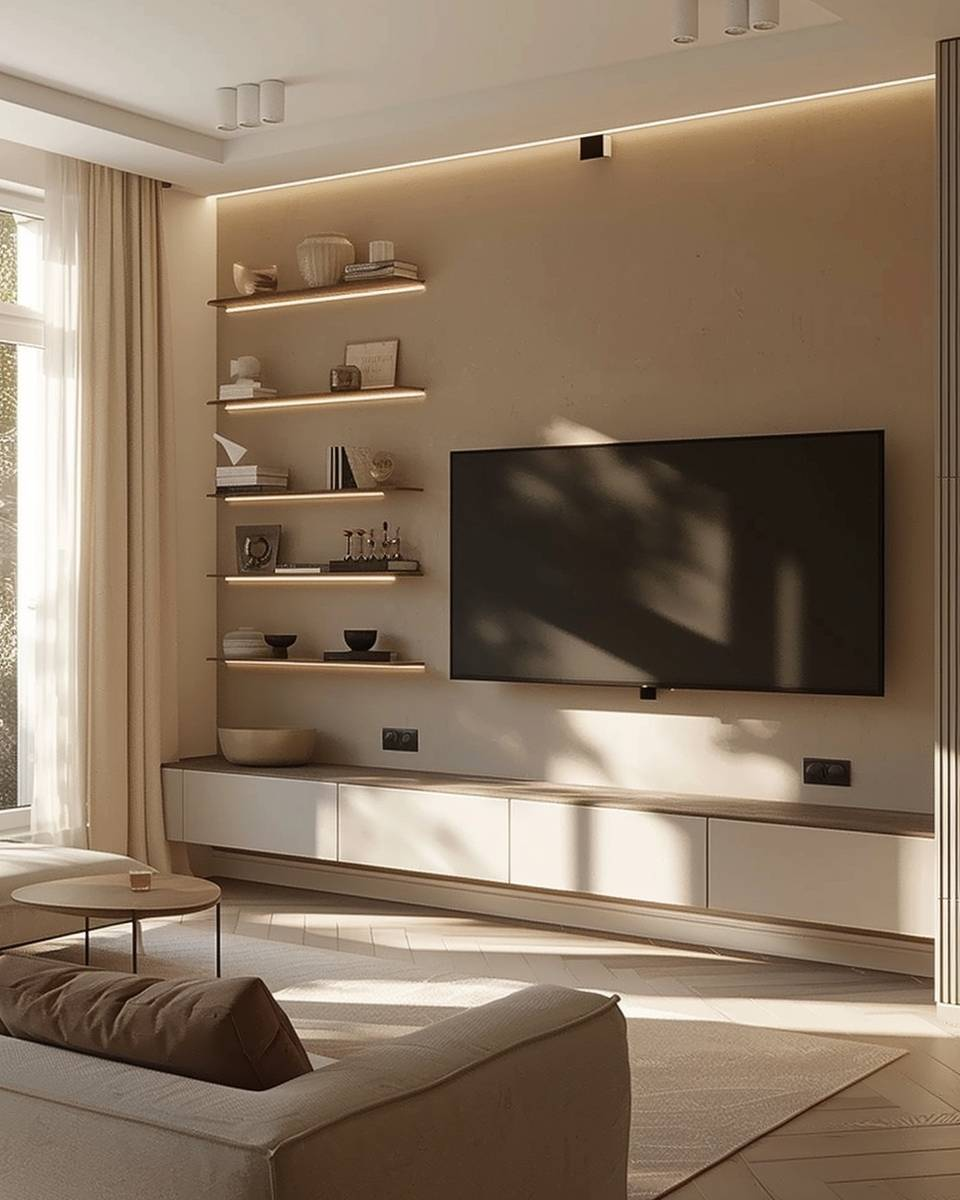 Fernsehwand im Wohnzimmer gestalten: 19 kreative Ideen - Hygge and Home
