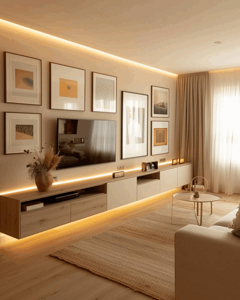 Fernsehwand im Wohnzimmer gestalten: 19 kreative Ideen - Hygge and Home
