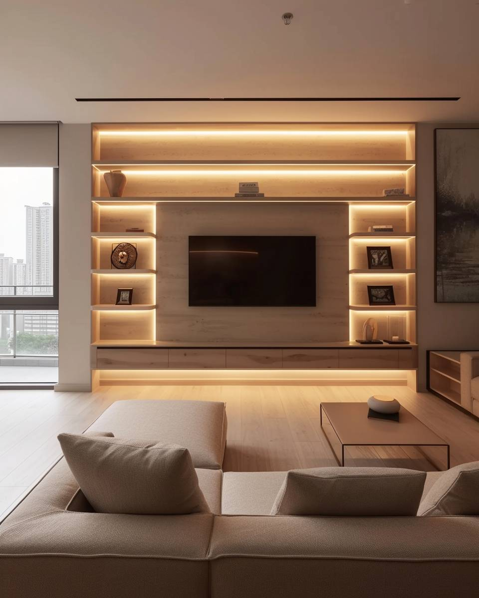Fernsehwand im Wohnzimmer gestalten: 19 kreative Ideen - Hygge and Home