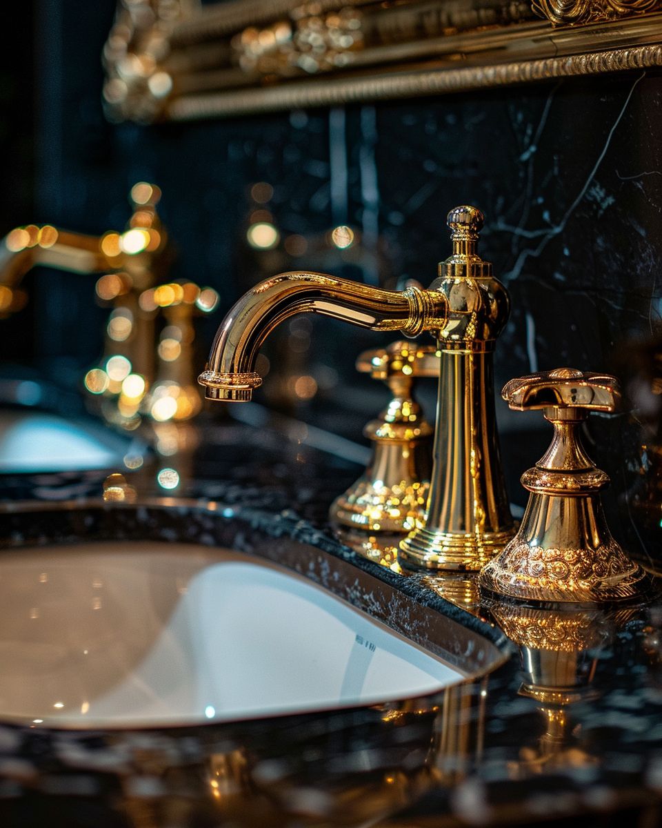 Badezimmer mit Gold einrichten: 15 luxuriöse Ideen - Hygge and Home
