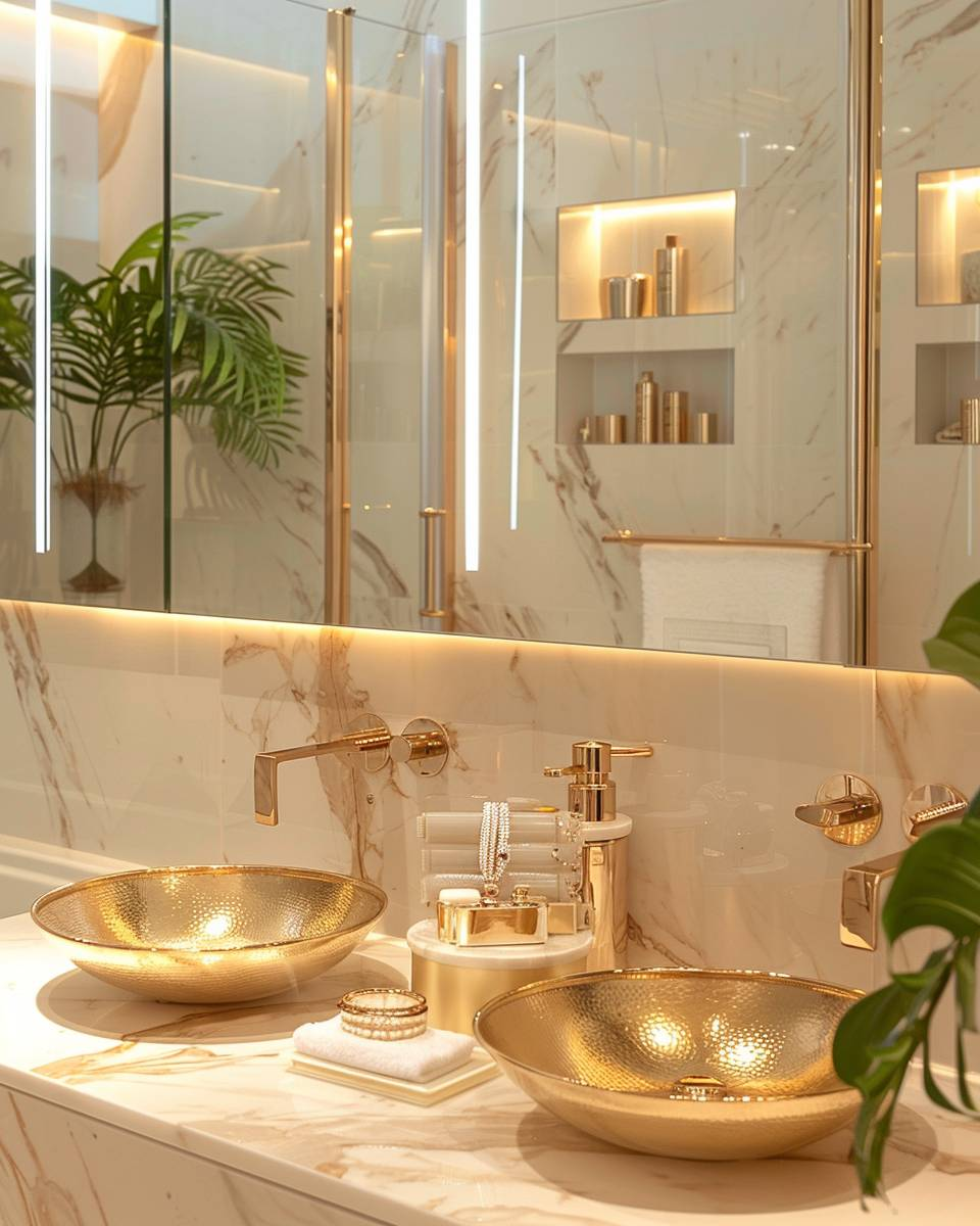 Badezimmer mit Gold einrichten: 17 stilvolle Ideen - Hygge and Home