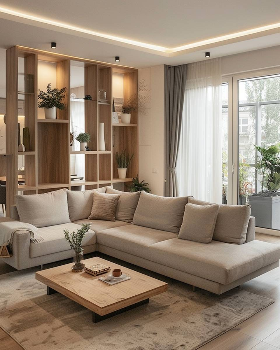 Schone L Formiges Wohnzimmer Einrichten Bild