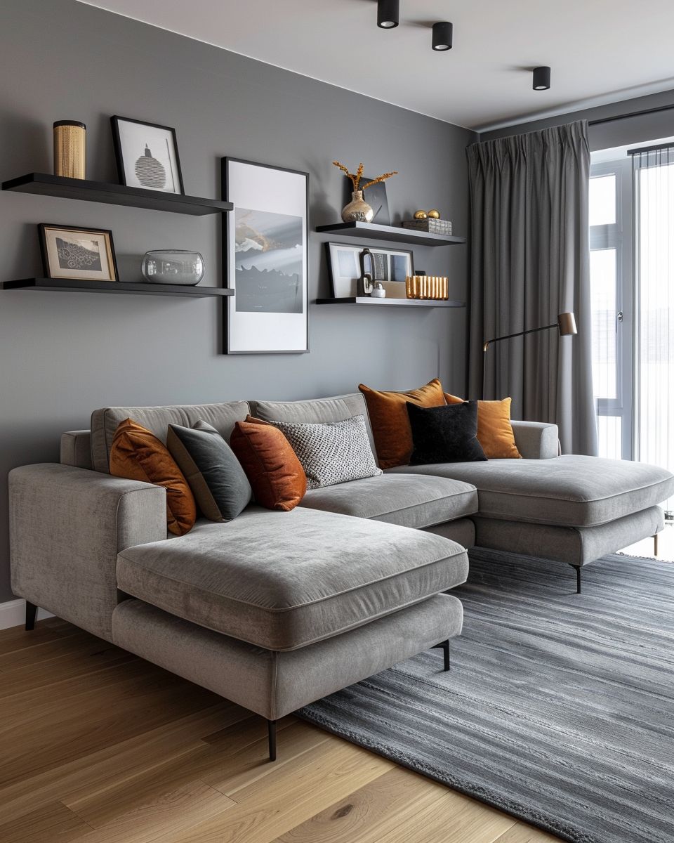 Wohnzimmer Idee Grau