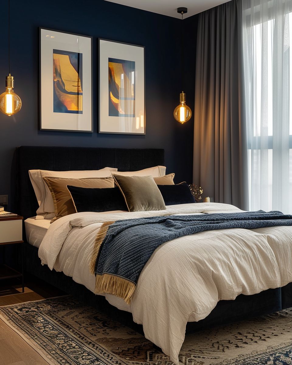 Stilvolle Schlafzimmer Farben Modern Bild
